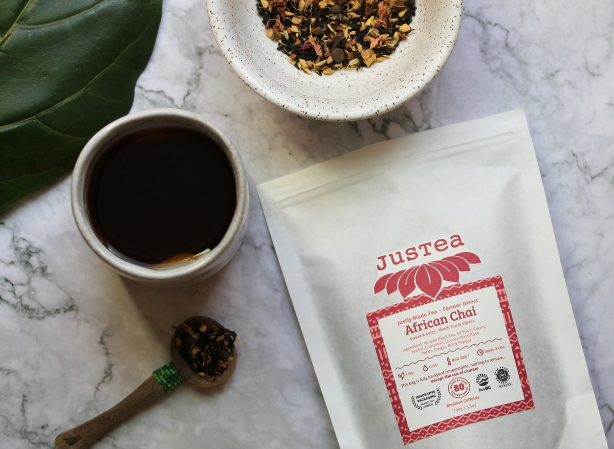 African Chai Tea - Organic, Fair Trade, Buy Black Tea from Kenya – JUSTEA