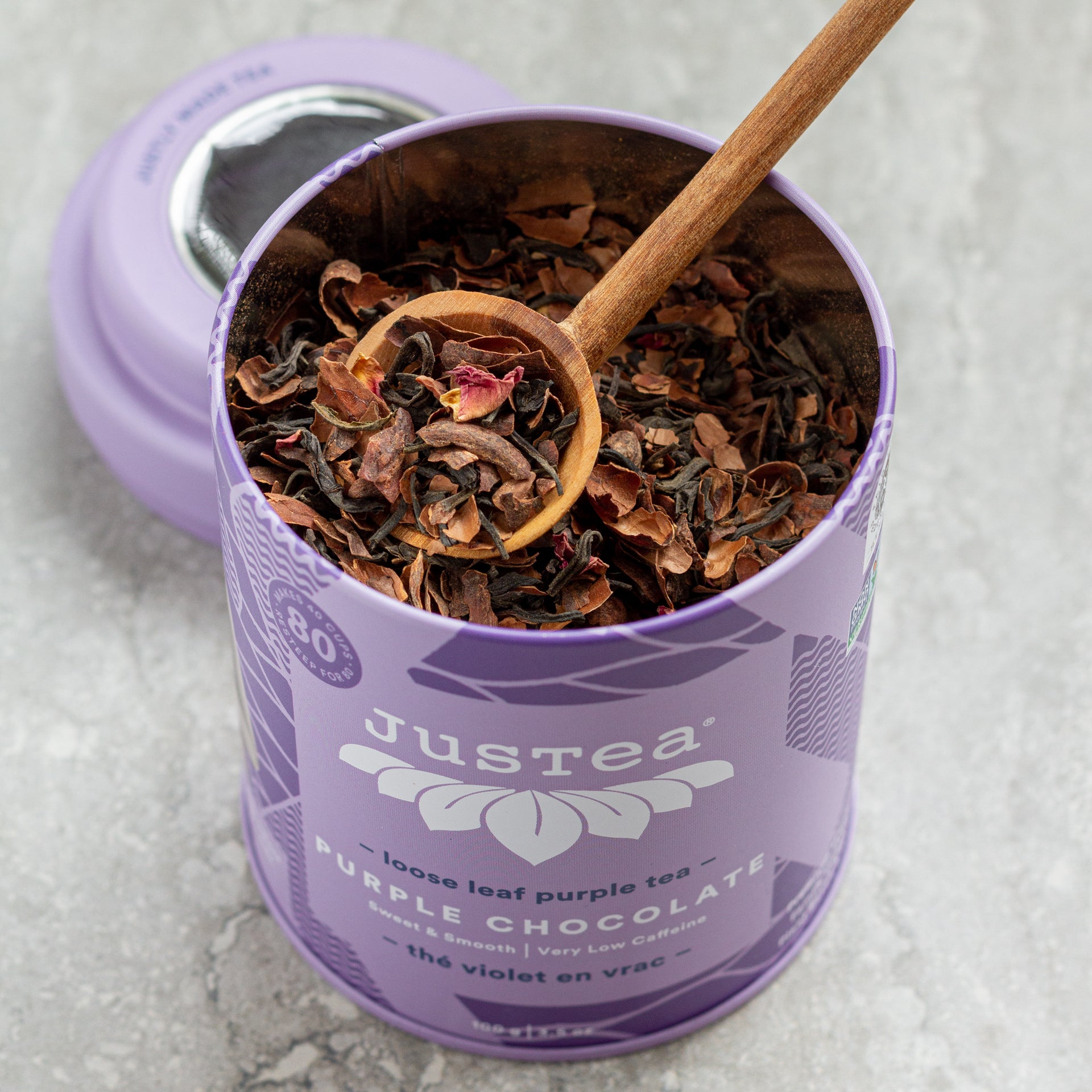 Purple Chocolate Tea - Organic, Fair Trade, Buy Chocolate Tea – JUSTEA